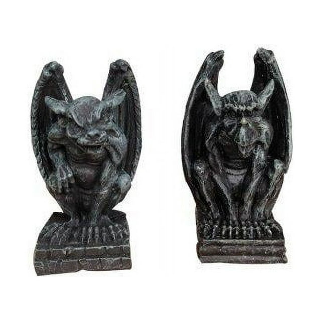 2.5 Inch Miniature Evil Gargoyles Resin Statue Figurines, Set of Two ...