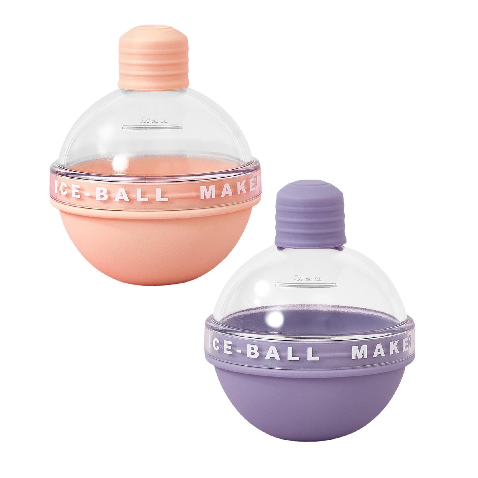 2.5 Inch Round Ice Maker Moulds Colorful Reusable Sphere Ice Tray Large ...