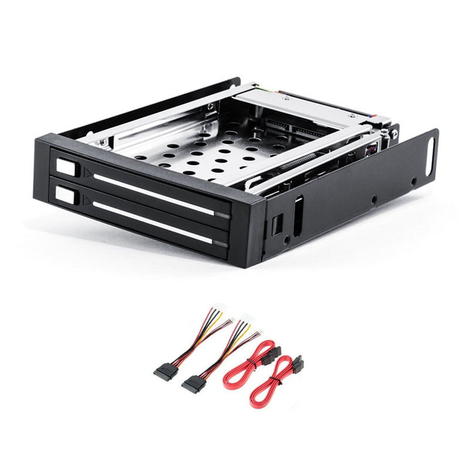 2.5 Inch SSD HDD Enclosure Tray 2-Bay Disk Drive SATA Floppy Drive Enclosure Hard Disk Enclosure ...