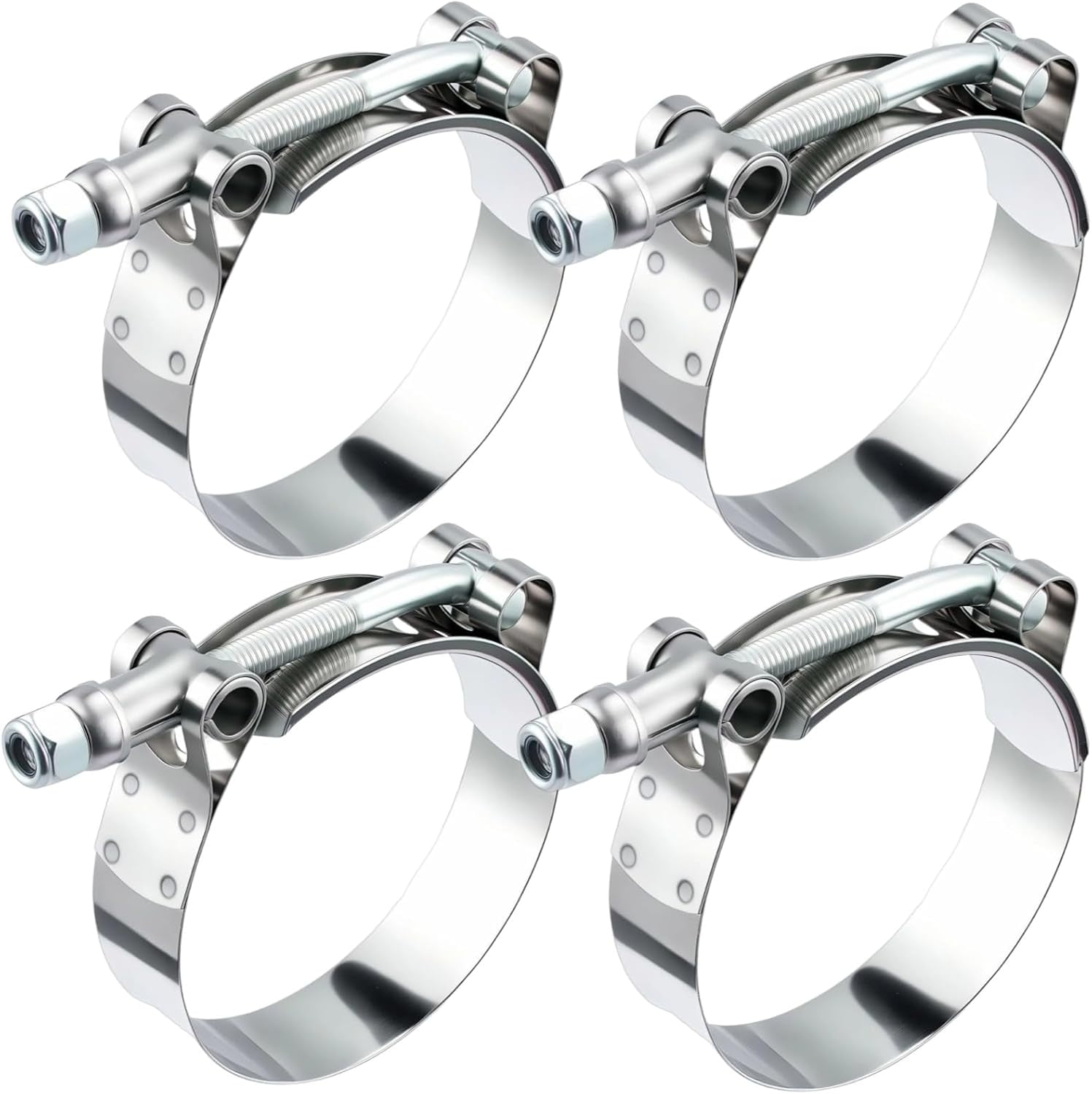2.5 Inch T-Bolt Hose Clamps, Stainless Steel 304 Turbo Intake Clamps ...