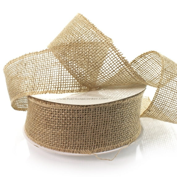 2.5" Jute Burlap Non-Wired Ribbon Rustic Natural 25 Yards - Walmart.com