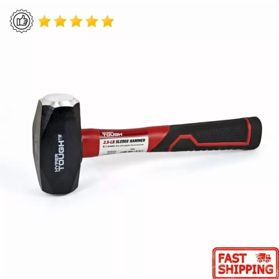 2.5 Lb Sledge Hammer Fiberglass Handle Power Coated Finish Workshop ...