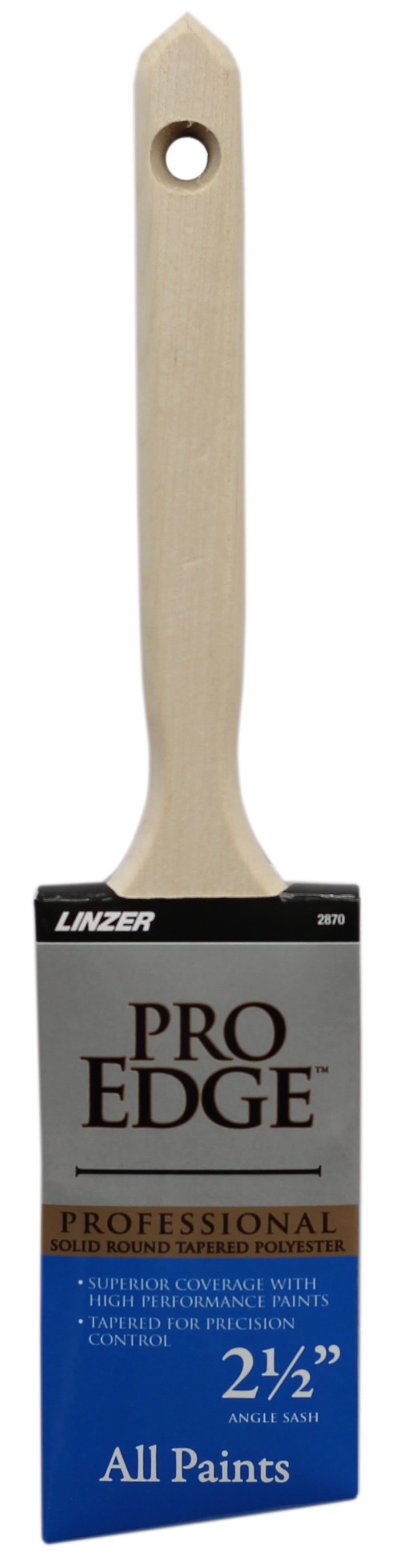 2.5" Linzer Pro Edge Polyester Blend Angle Sash Household Paint Brush ...