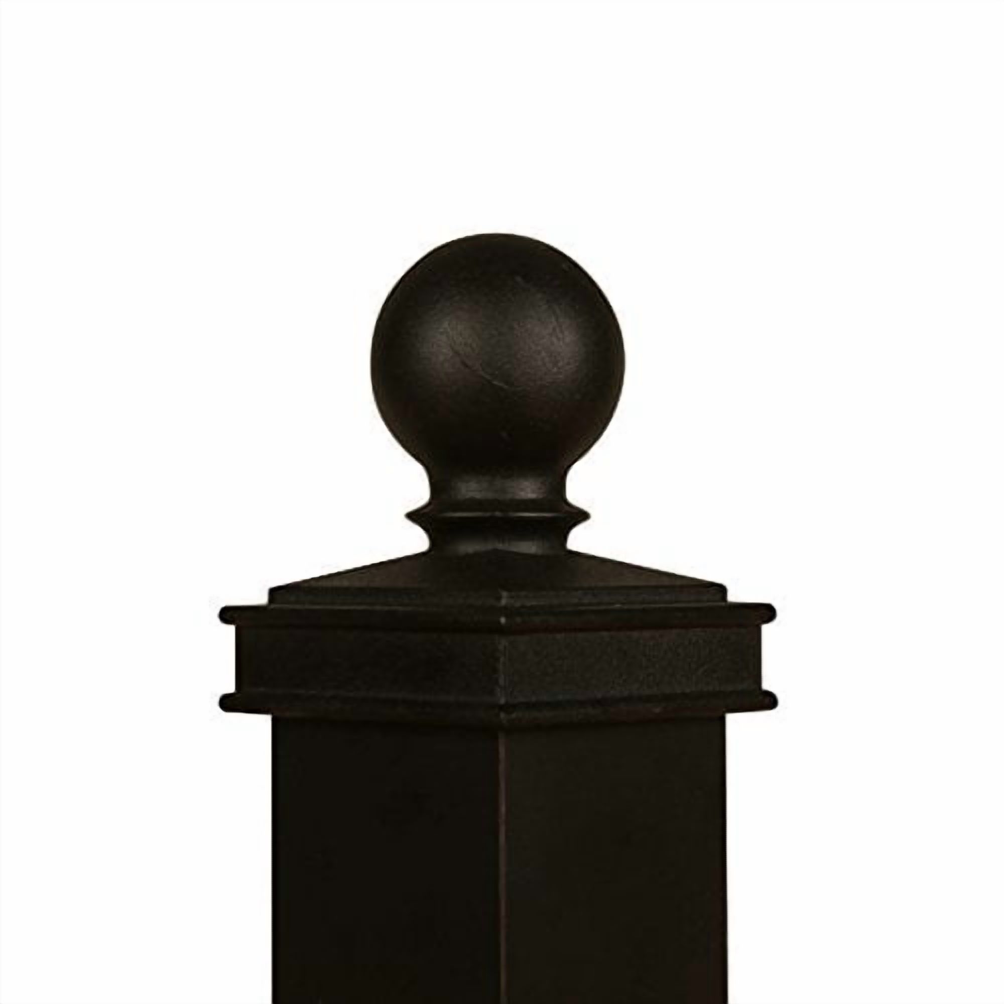 2.5" Metal Post Cap Black Ball Top Aluminum Finial for Gothic Fences ...