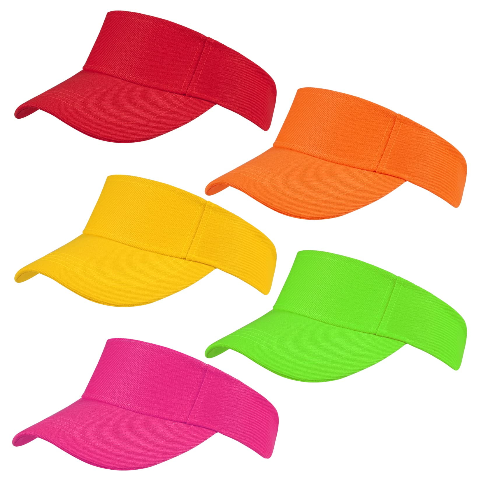 2/5 Pieces of Black Adjustable Sport Visors Sun Visor Hats Cap Visors ...