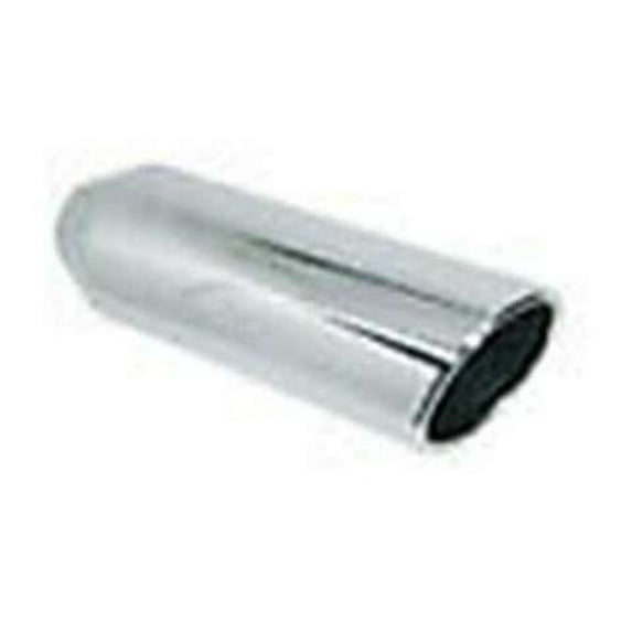 2.5" Polished Exhaust Stainless Exhaust Tips-Single, Weld-on, Round ...