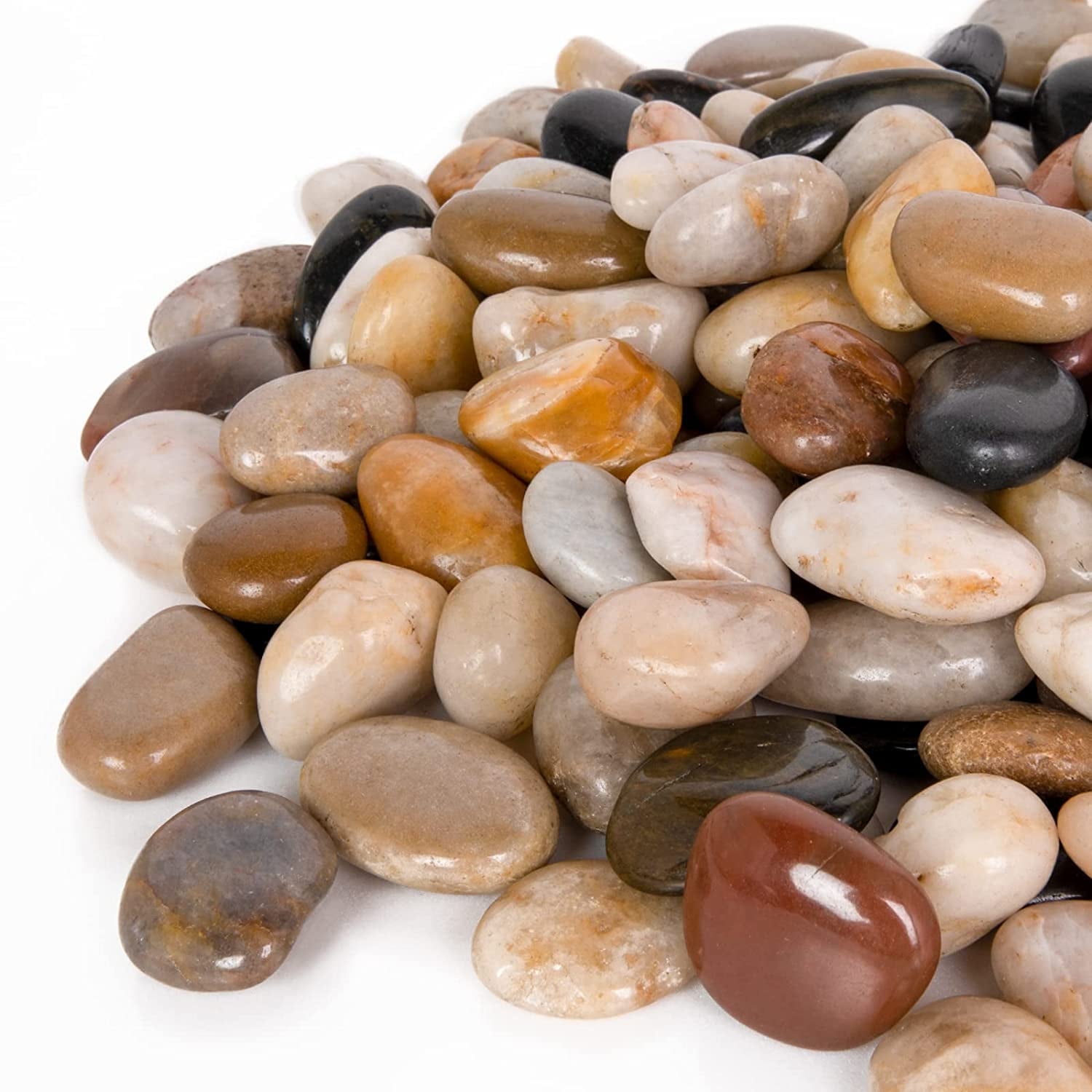 2.5lb Decorative River Rocks for Planters, Vases, Aquariums, DIY, Mixed ...