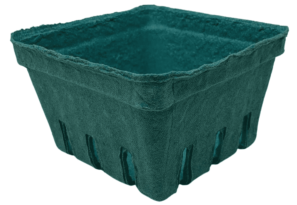 2.5 Quart Green Fiber Fruit Berry Pulp Basket Container for Blueberries ...