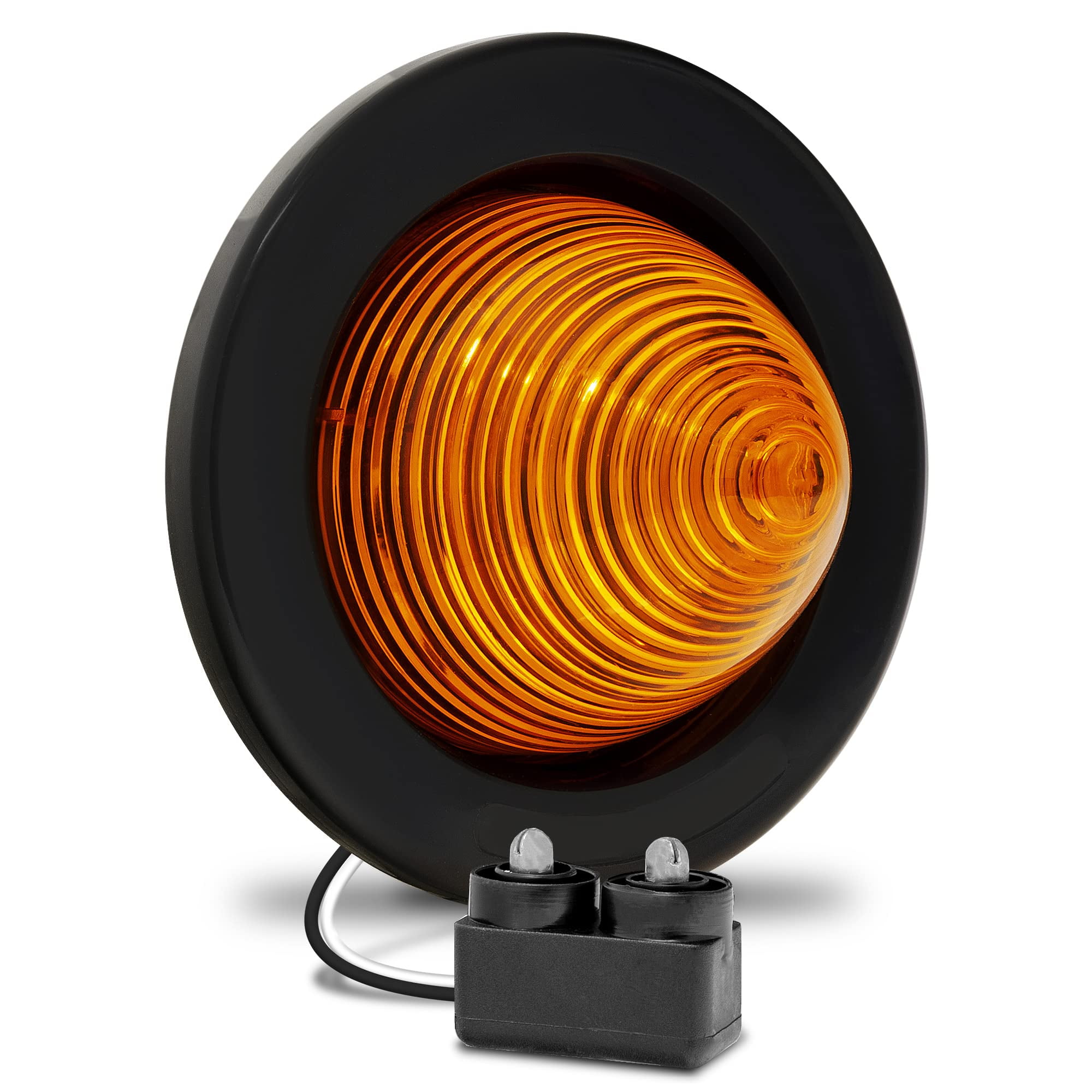 2.5" Round Amber Beehive LED Trailer Marker Light [DOT FMVSS 108] [SAE ...