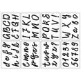 2.5" Round Script Alphabet Stencils by Craft Smart® - 64 designs ...