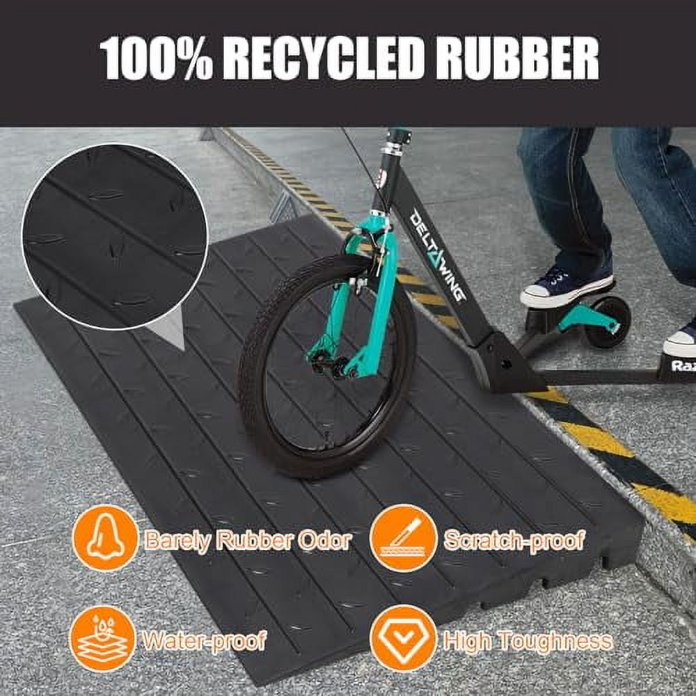 2.5" Rubber Threshold Ramp, Ramp for Wheelchair, Scooter, Doorway Ramp ...