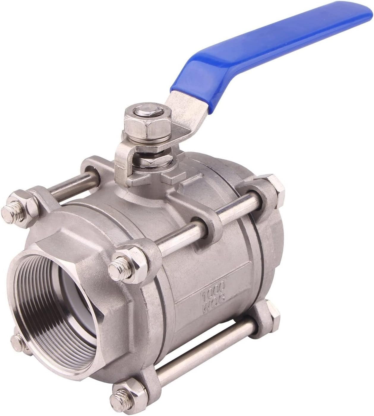 2.5" Stainless Steel BSP Thread Three-Piece Ball Valve DN65 High Temperature Ball Valve ...