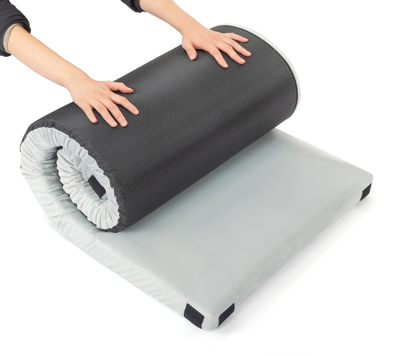 2.5" Thick Memory Foam Camping Mattress Roll Up Sleeping Topper Mat ...