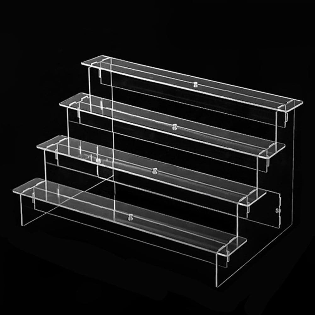 2-5 Tier Clear Acrylic Ladder Shelf Display Stand For Perfume Jewelry ...