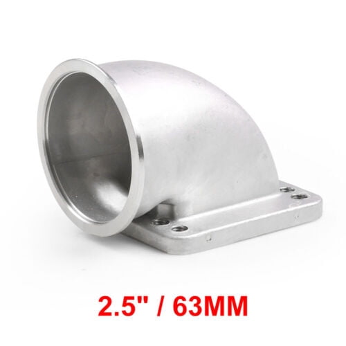 2.5" Vband 90 Degree Elbow Adapter Flange Cast Stainless Steel For T3 ...