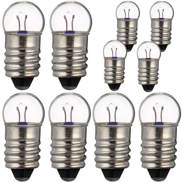 2.5 Volt Light Bulb Miniature Screw Clear Bulbs Glass Accessories Student 10 Pcs - Walmart.com