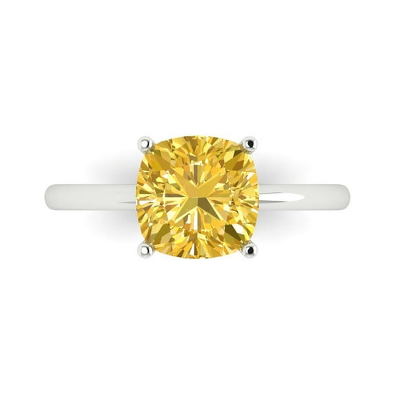 2.5 ctw 3 Stone Anniversary Ring for Women | Pear Cut Simulated Yellow ...