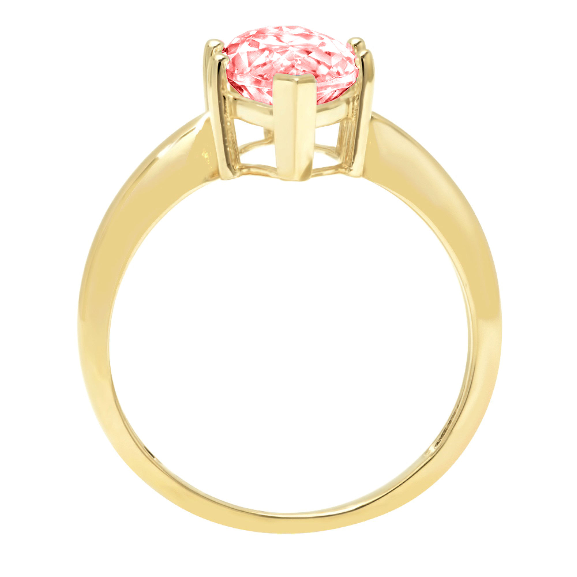 2.5 ct Marquise Cut Simulated Pink Diamond Solitaire Engagement Ring ...