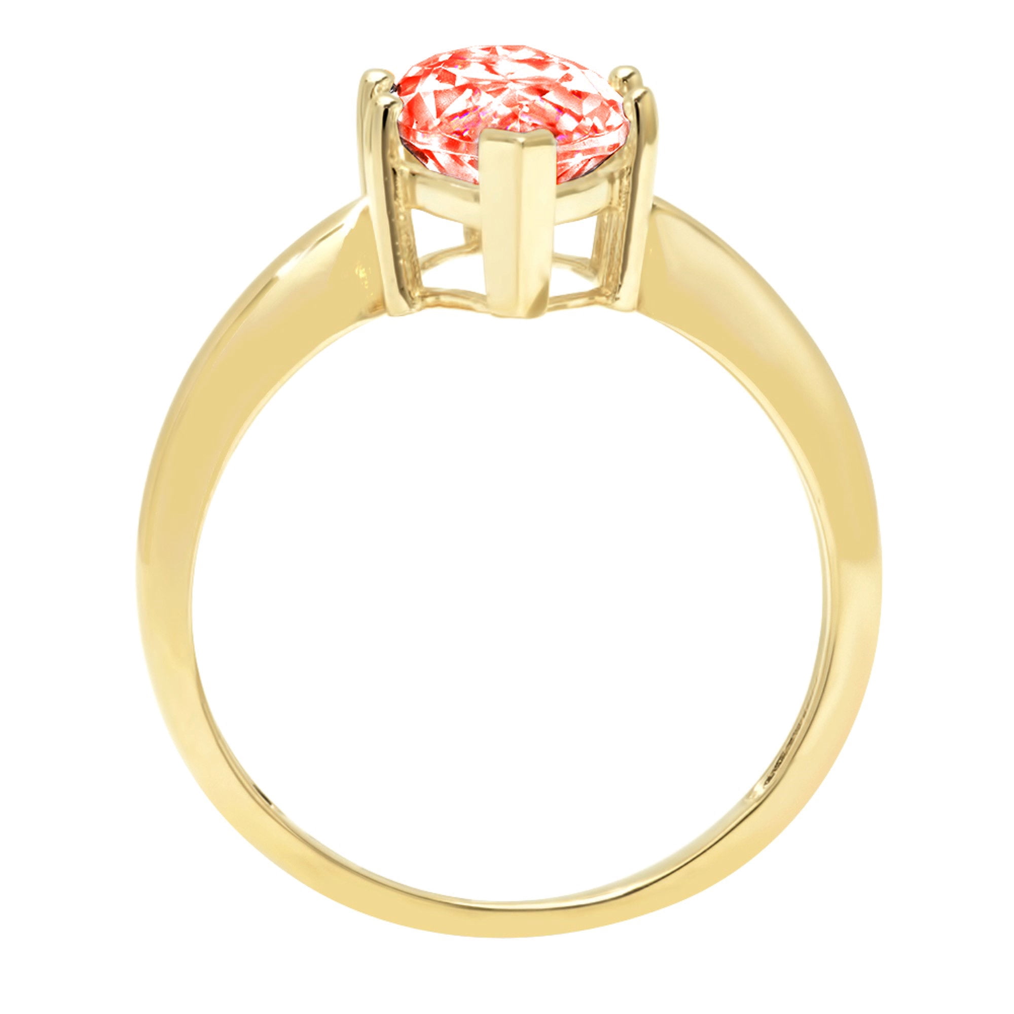 2.5 ct Marquise Cut Simulated Red Diamond Solitaire Engagement Ring for ...