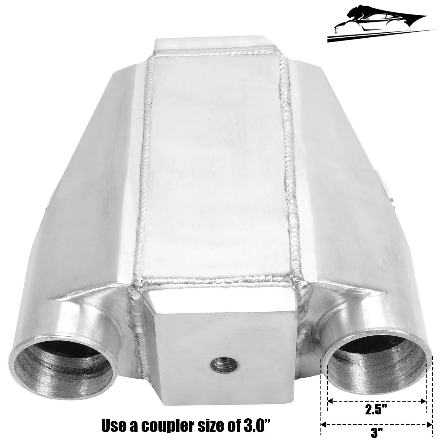 2.5" in 3"out Liquid Core Aluminum Air to Water Intercooler For Jet Ski ...