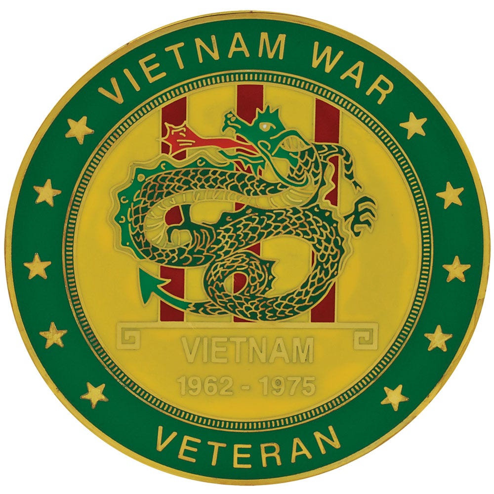 2.5 in Metal Multi Color Vietnam Veteran Medallion - Walmart.com