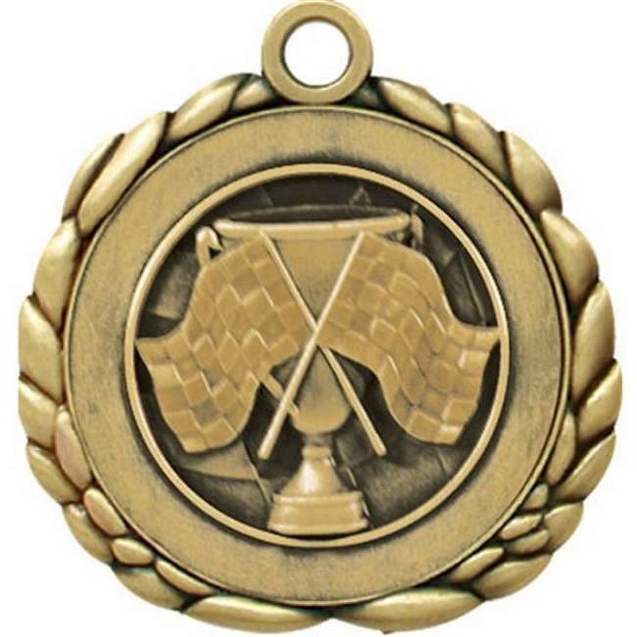 2.5 in. Quali Craft Medallion Medal Cross Flag, Antique Gold - Pack of ...