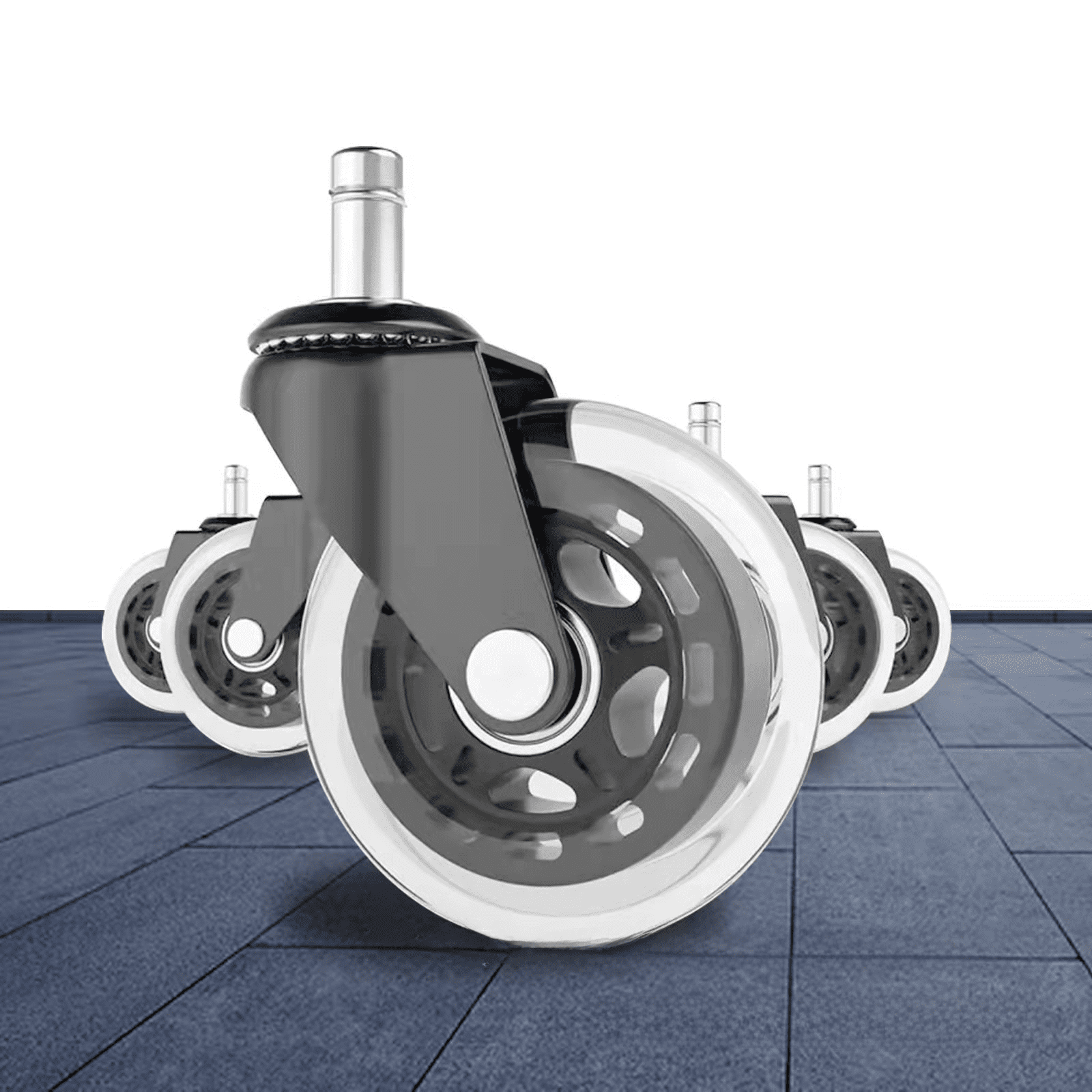 2.5 inch 3 inch transparent office chair wheel silent Rod universal ...