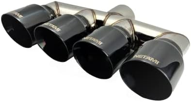 2.5 inch Inlet to 3.5 inch Quad Outlets Exhaust Tip Stainess Dual Wall ...