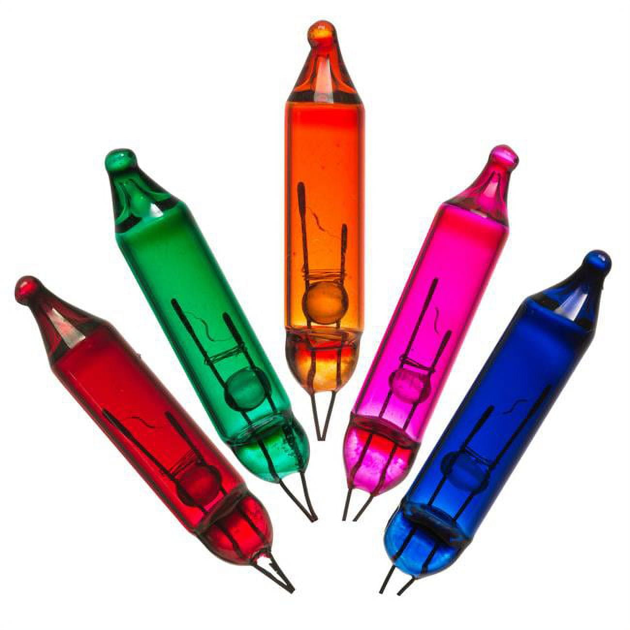2.5 volt 170mA Multi-Color Glass Incandescent Mini Bulbs - 500 per Bag ...