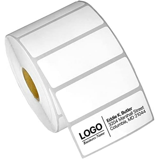 2.5" x 1" Direct Thermal Label - Compatible with Rollo Label Printer ...