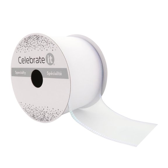 6" x 10yd. White Wired Car Bow Ribbon by Celebrate It® - Walmart.com