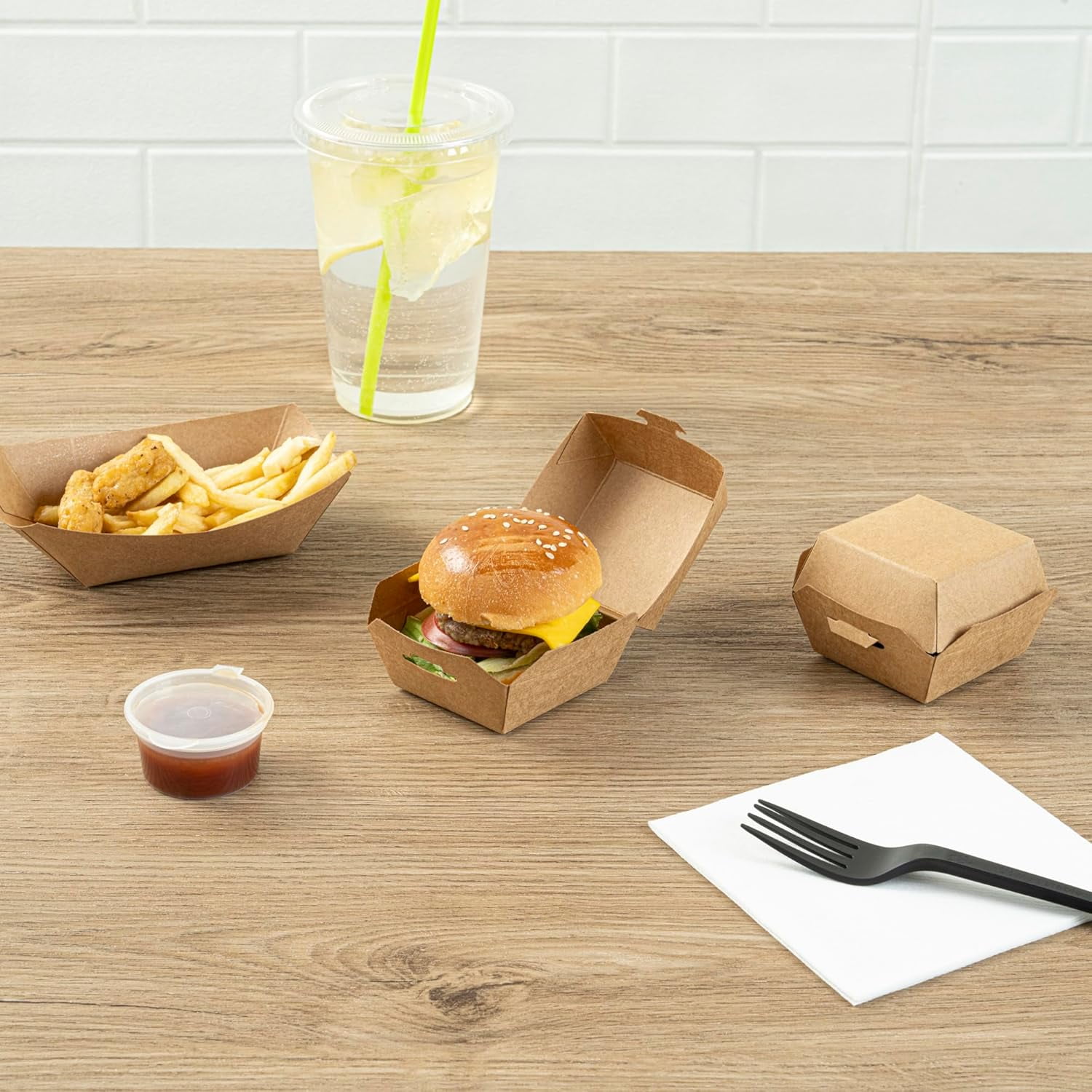 2.5 x 2.5 x 2 Inch Mini Burger Boxes 100 Clamshell Food Containers ...