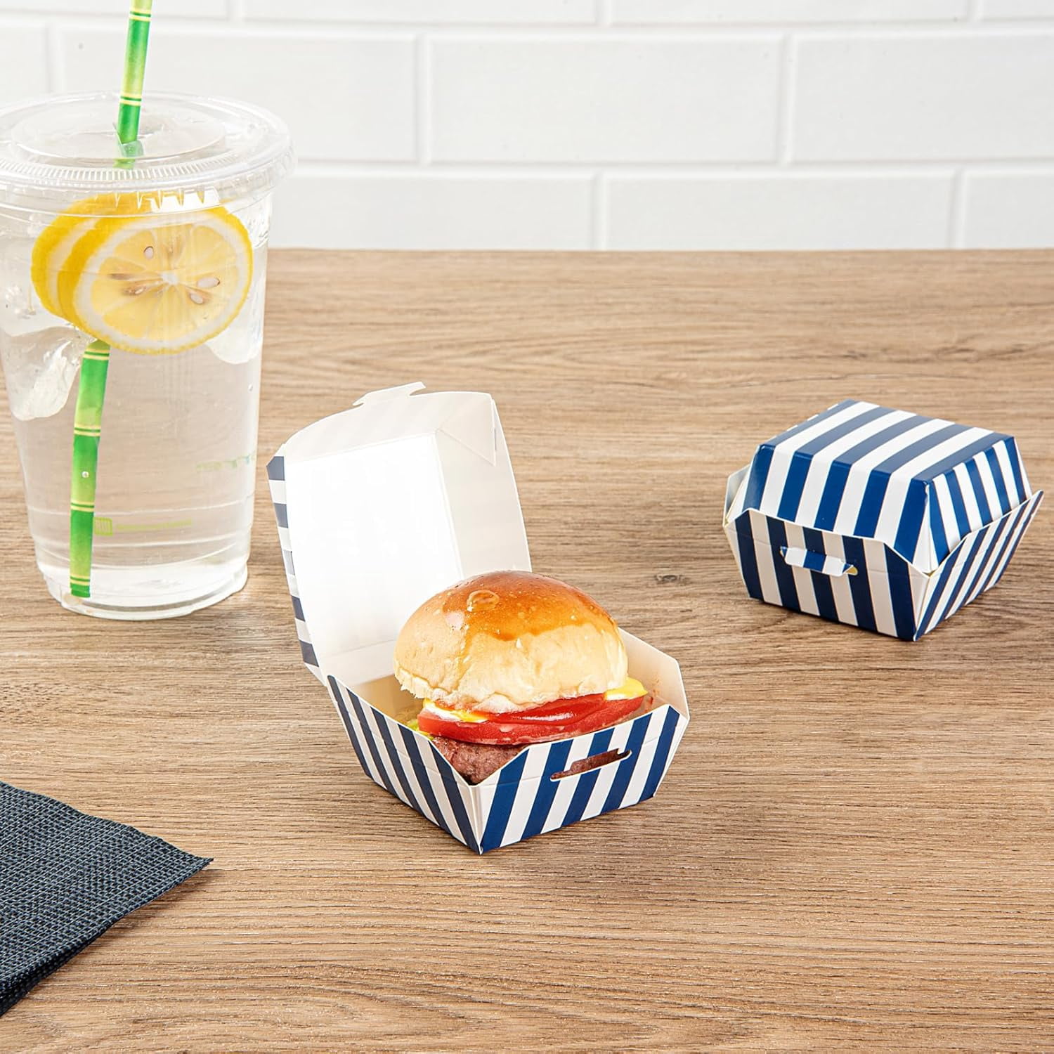 2.5 x 2.5 x 2 Inch Mini Burger Boxes 100 Clamshell Food Containers ...