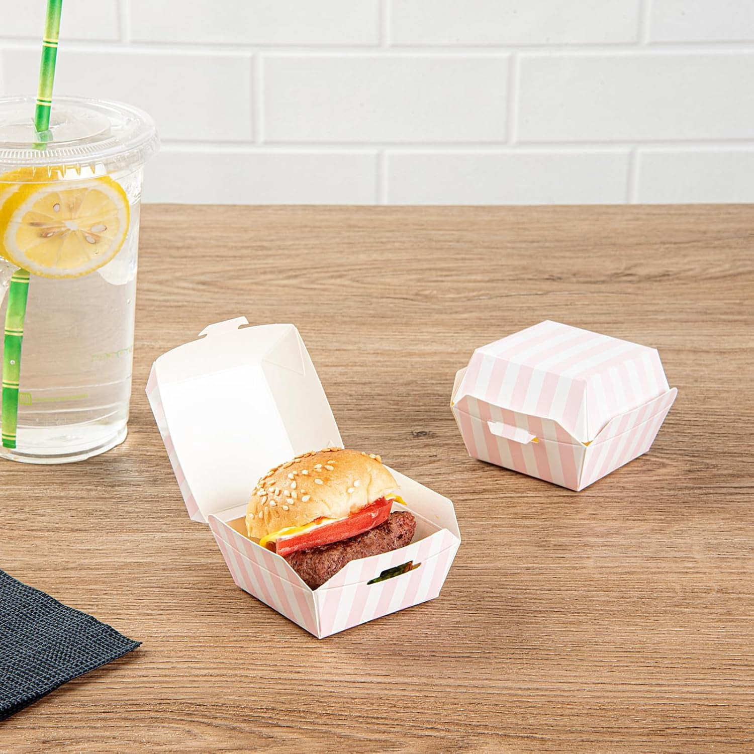 2.5 x 2.5 x 2 Inch Mini Burger Boxes 100 Clamshell Food Containers ...
