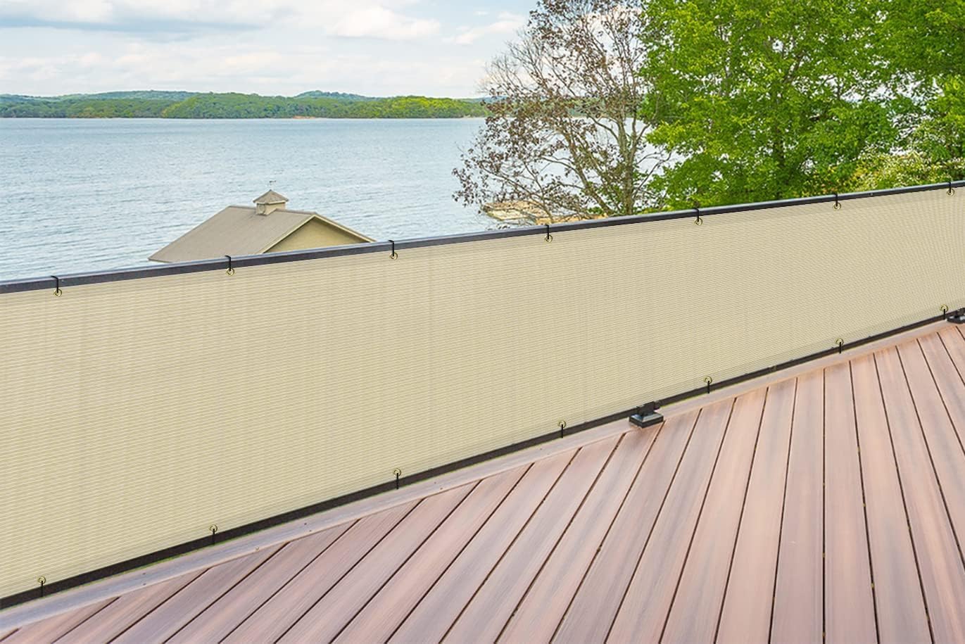 2.5'x50' Balcony Privacy Fence Apartment UV Protection Screen Fence ...