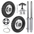 2.50-10 Front & Rear Wheels Rims Tires Assembly 2.5-10 Drum Brake ...