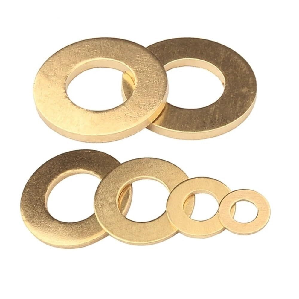 2/50/100pcs Round Brass Washer, Bronze Flat Sheet Metal Cushion Paste ...
