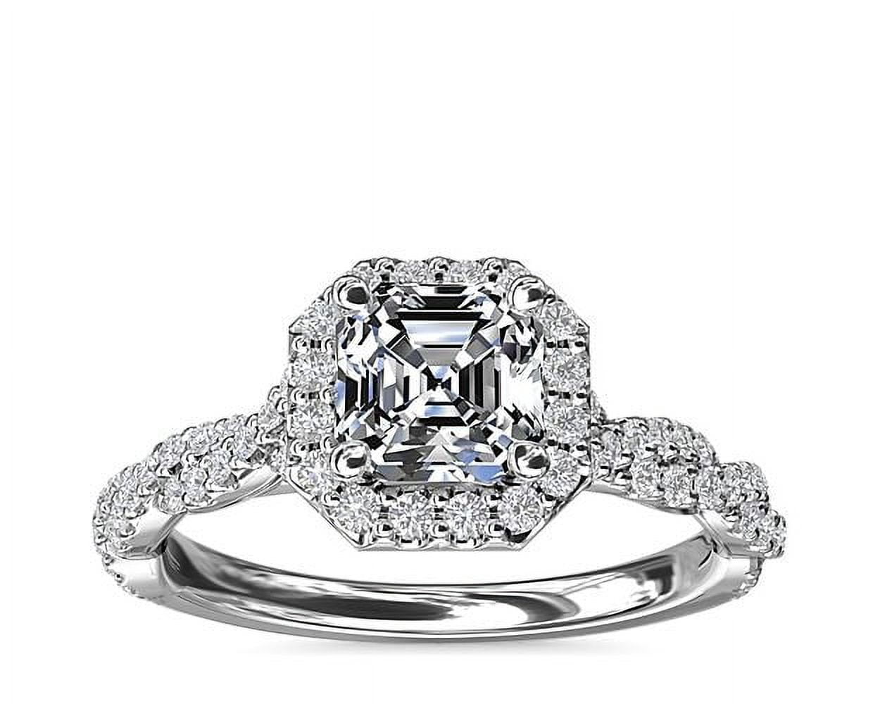 2.50 Carat Shiny Asscher Cut IGI Certified Lab Grown Diamond Solitaire ...