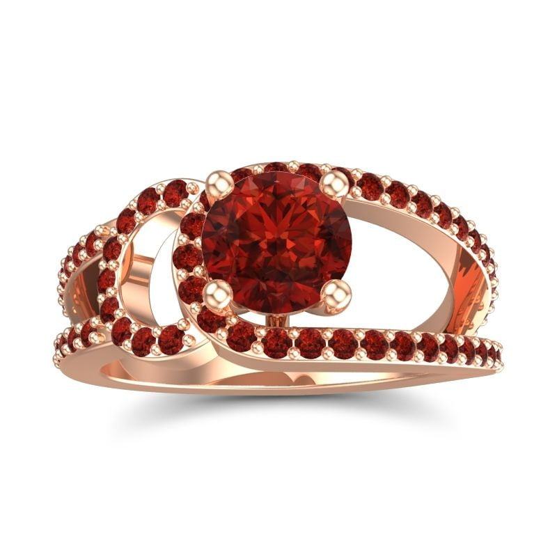 2.50 Ct New Design Round Cut Garnet Gemstone Ring Perfect Gift for ...