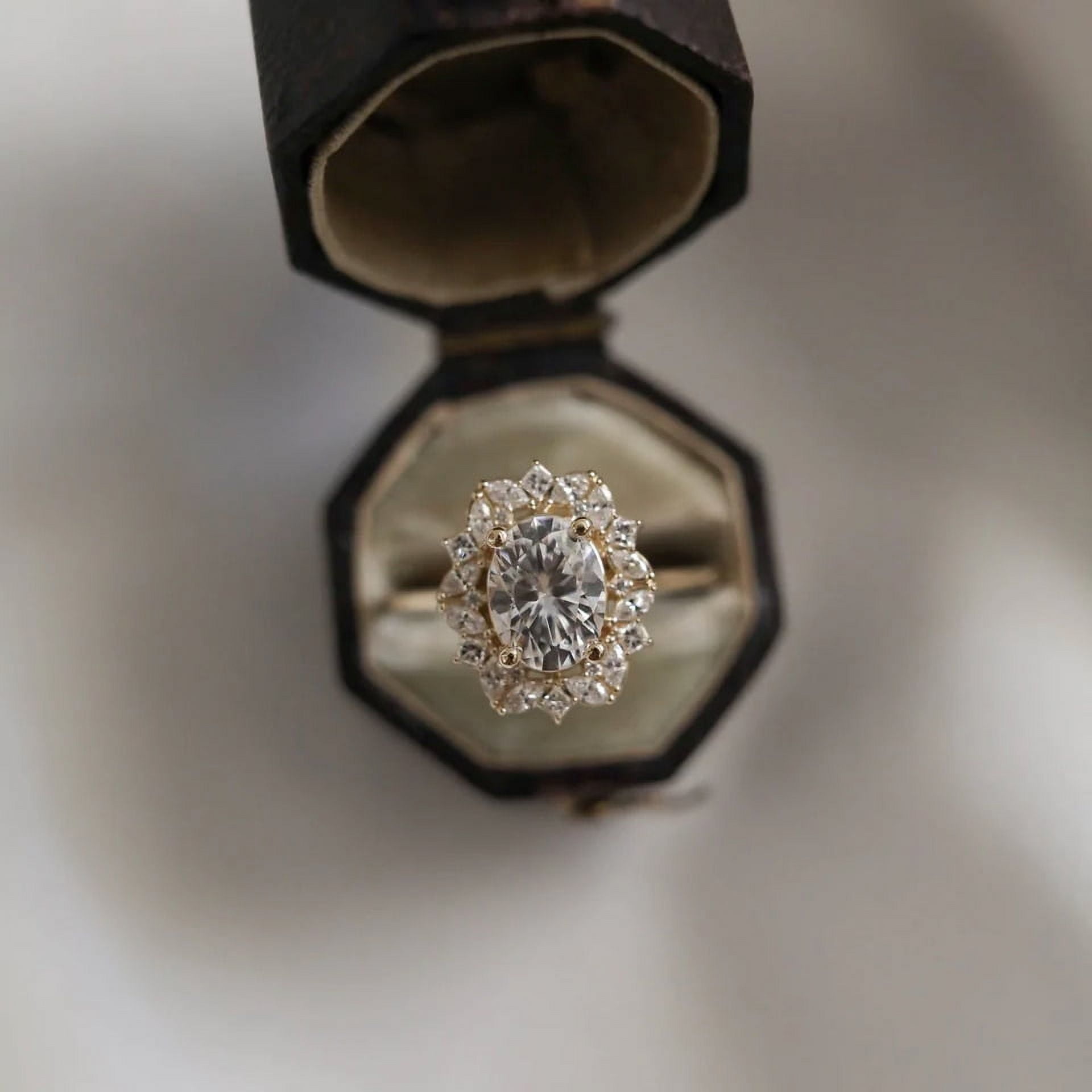 2.50 Ct Oval Cut Lab Created Diamond Halo Engagement Ring 14K Yellow ...