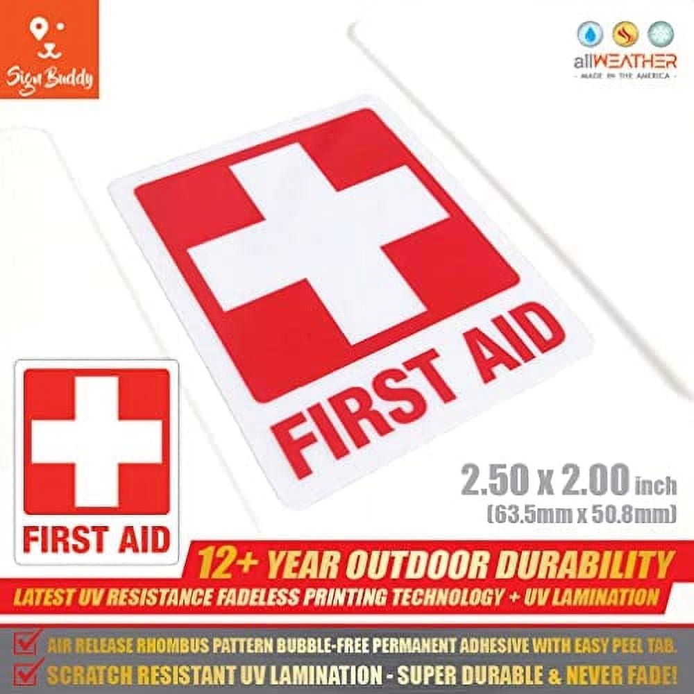 (2.50 x 2.00 inch) Waterproof UV Lamination Fade-Resistant Cross Symbol ...