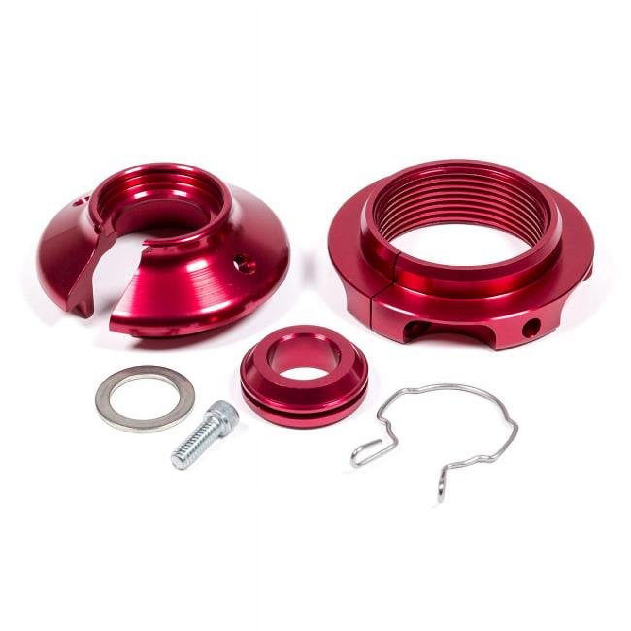 2.500 in. ID Spring Coil-Over Kit Tapered Spring Seats Aluminum Red ...
