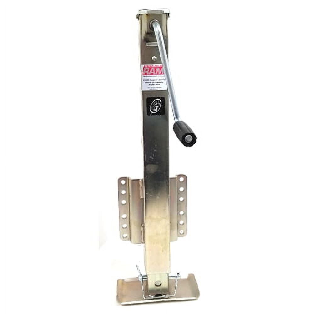 RAM 2500 lbs. Heavy-Duty Zinc Fixed Mount Bolt-On Drop Leg Trailer Jack ...