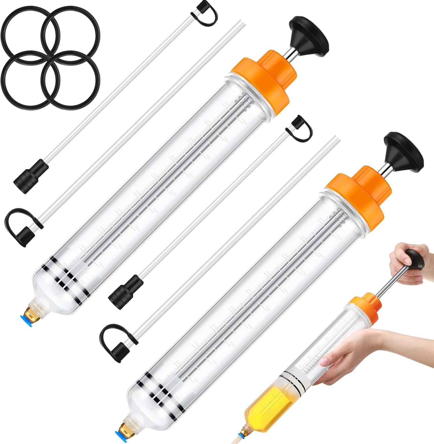 2 500cc Automotive Fluid Pump Oil Hand Pump with Horse Manual Suction ...