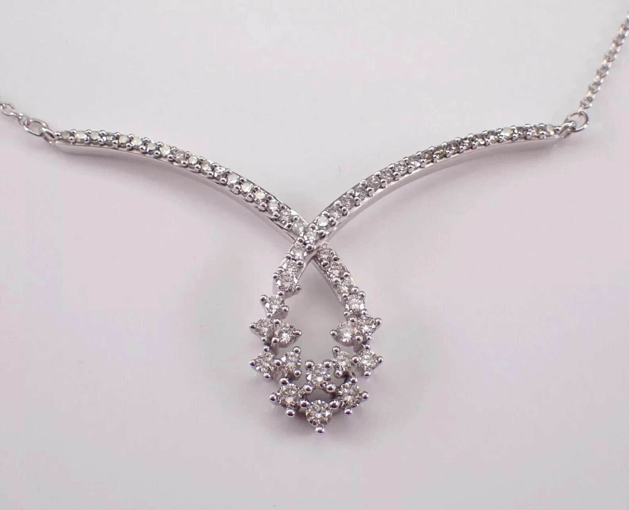2.50CT Round Cut Simulated Diamond 925 Silver Drop Bar Necklace 14K ...