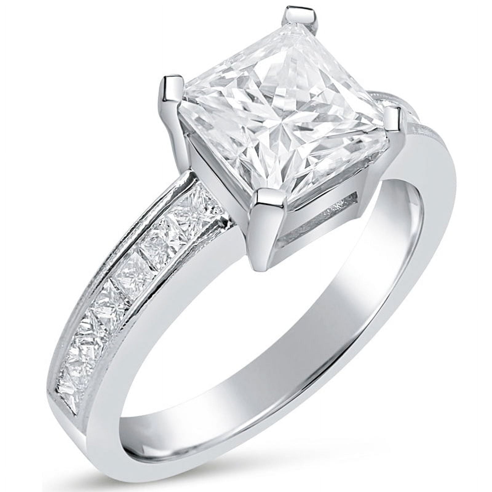 2.50ct Princess Cut Channel Set Diamond Engagement Ring P87 - Walmart.com