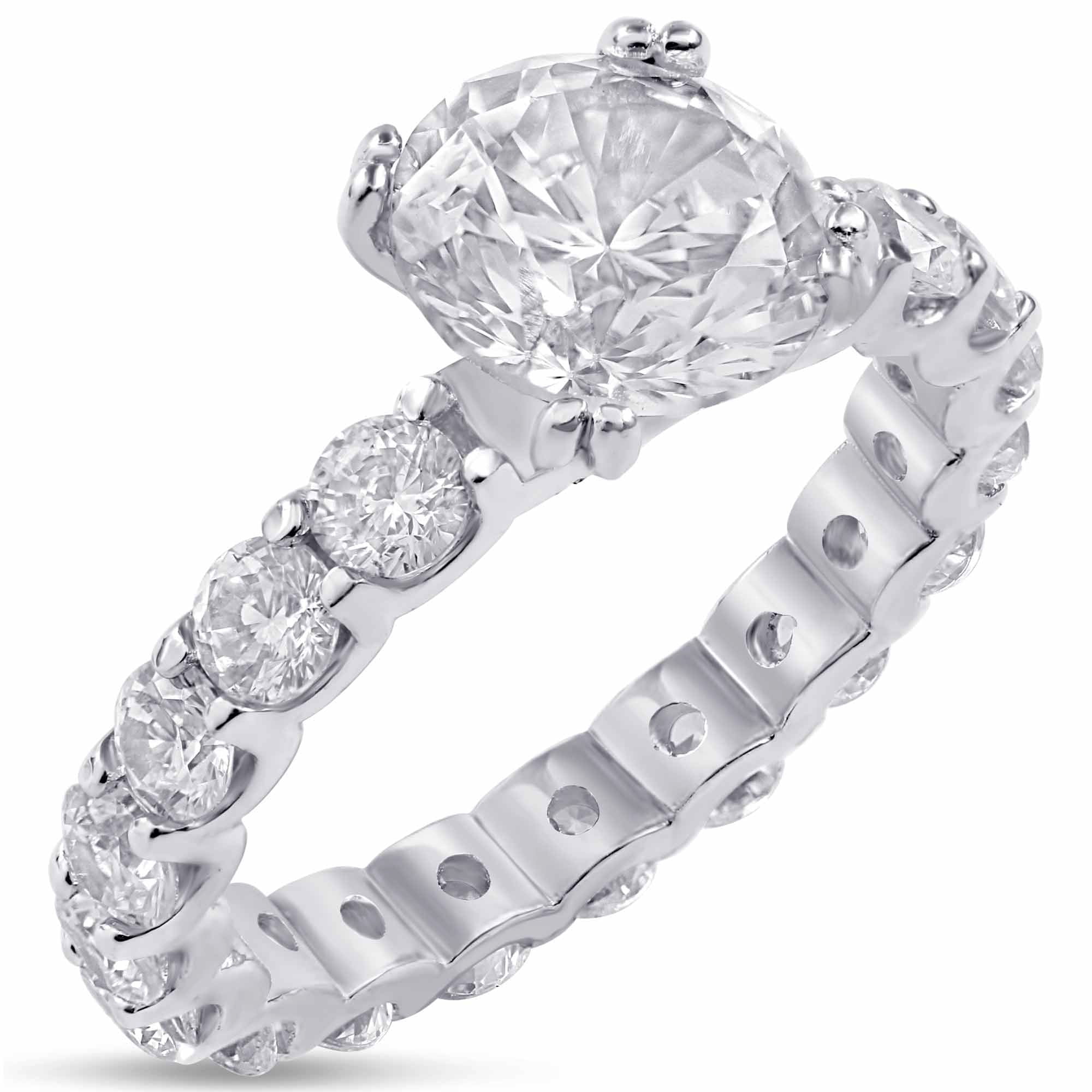 2.50ctw Round Cut Eternity Diamond Engagement Ring R293 - Walmart.com