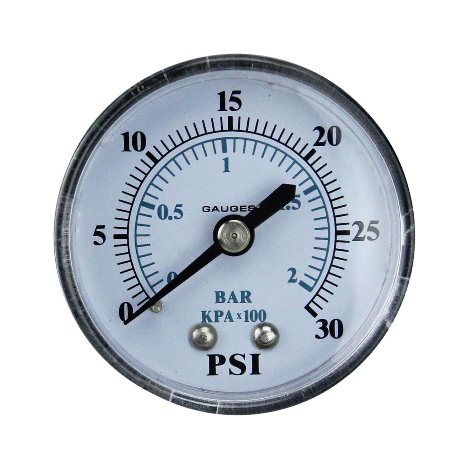 2" (50mm) Back Mount Plastic Cover Pressure Gauge 0-30 PSI - Walmart.com