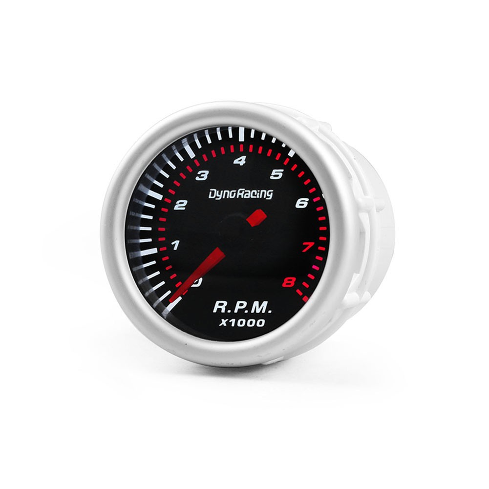 2'' 52mm Car White LED Tachometer Tacho Gauge Meter 0-8000 RPM Meter ...