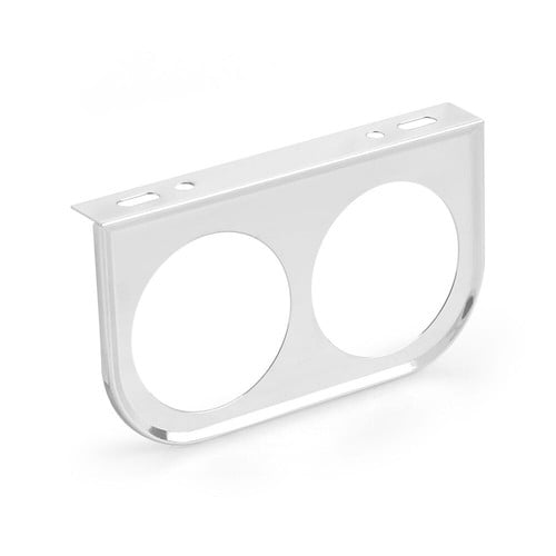 2'' 52mm Chrome Two 2 Pod Dash Vent Gauge Holder Single Din Radio Face ...